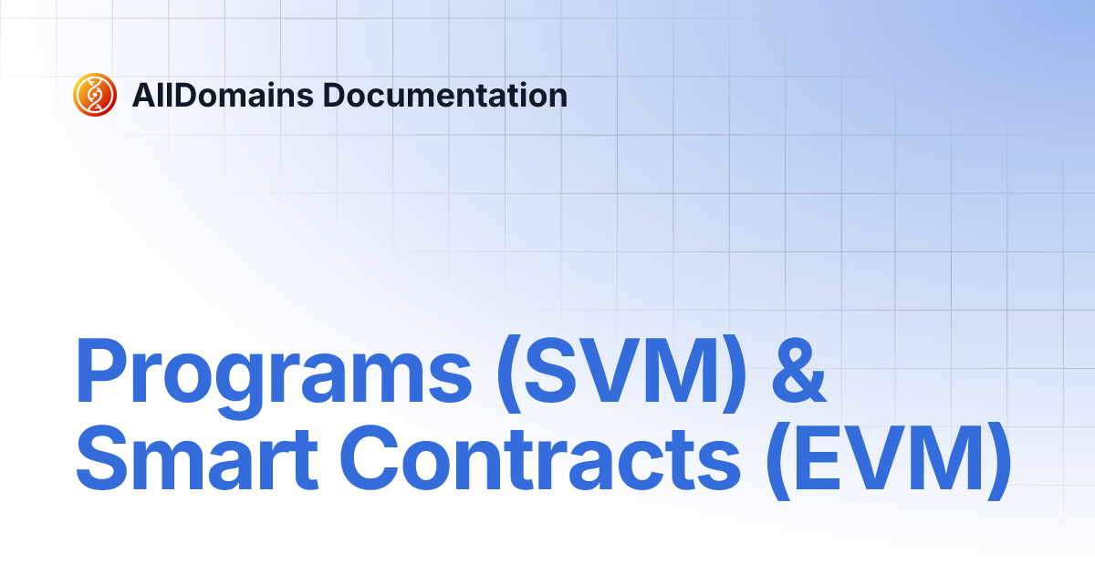 Programs | AllDomains Documentation
